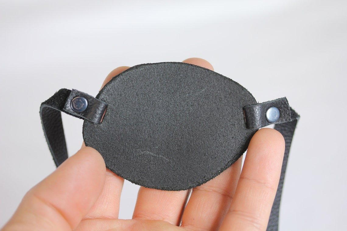 Minimal Flat Eyepatch - Leather Eye Patch - Etsy
