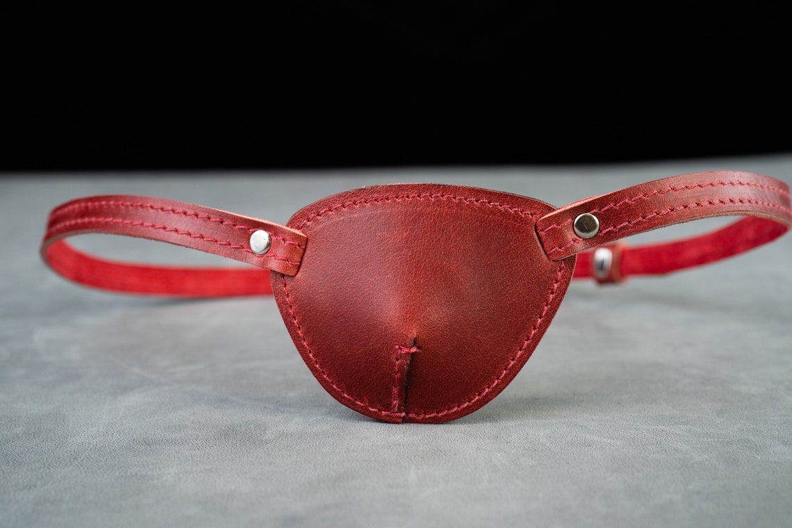 Contoured Leather Eyepatch W/ Buckle. Real Leather Eye Patch - Etsy