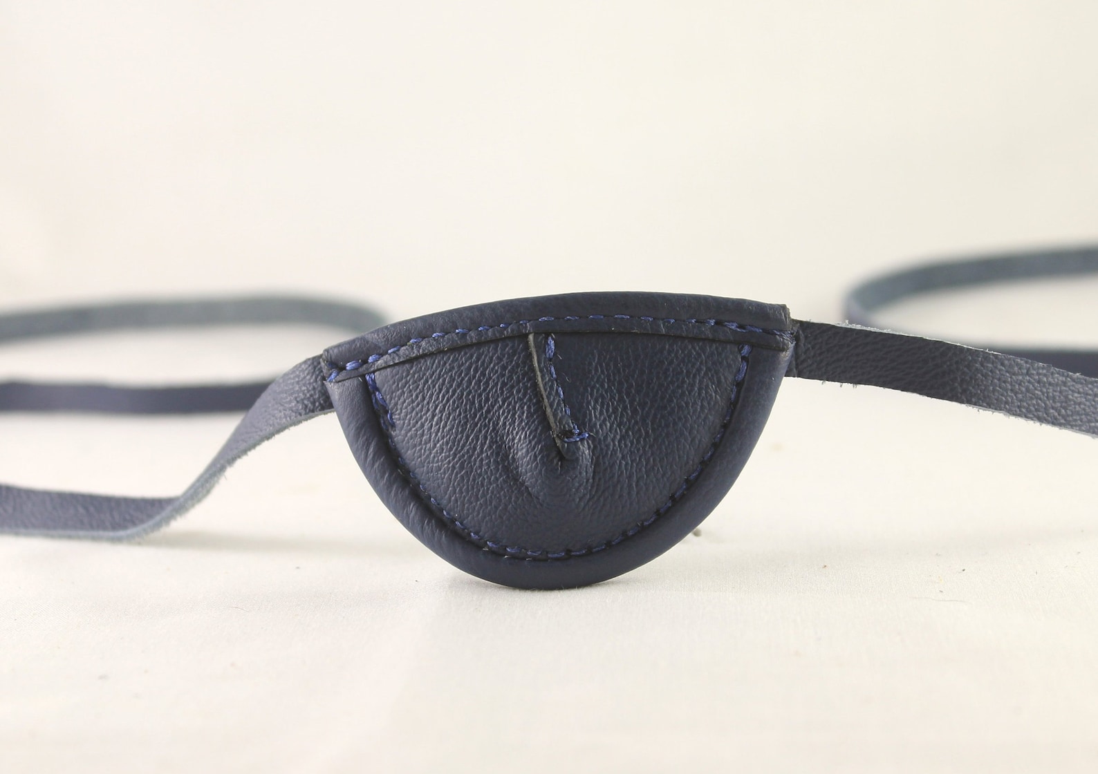 Slim, Blue, Concave - Leather Eye Patch - Etsy