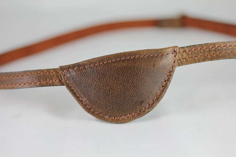 Slim Flat Eyepatch Leather Eye Patch With D-rings - Etsy