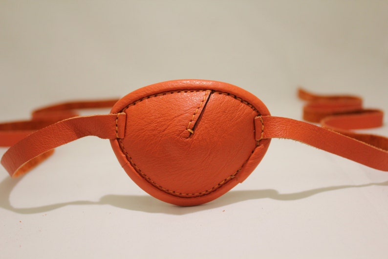 Orange Leather Eye Patch - Etsy