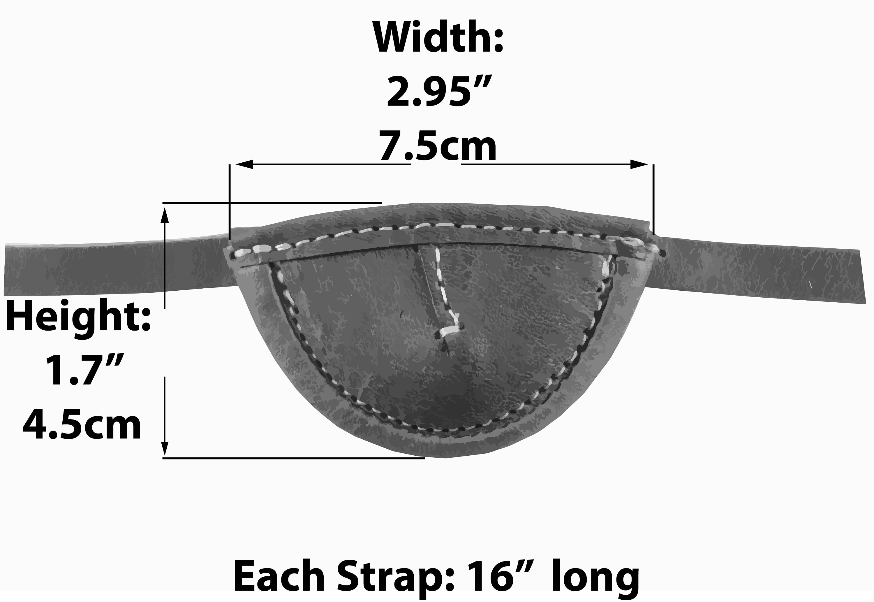 Slim, Convex, Black, Eyepatch - Leather Eye Patch - Etsy