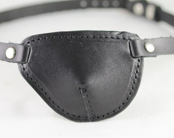 Slim Convex Black Eyepatch Leather Eye Patch - Etsy