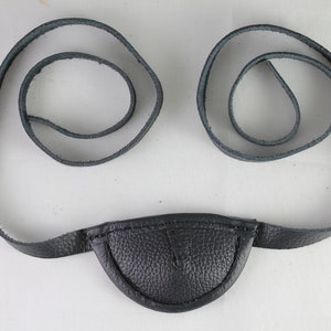 Slim, Convex, Black, Eyepatch - Leather Eye Patch - Etsy