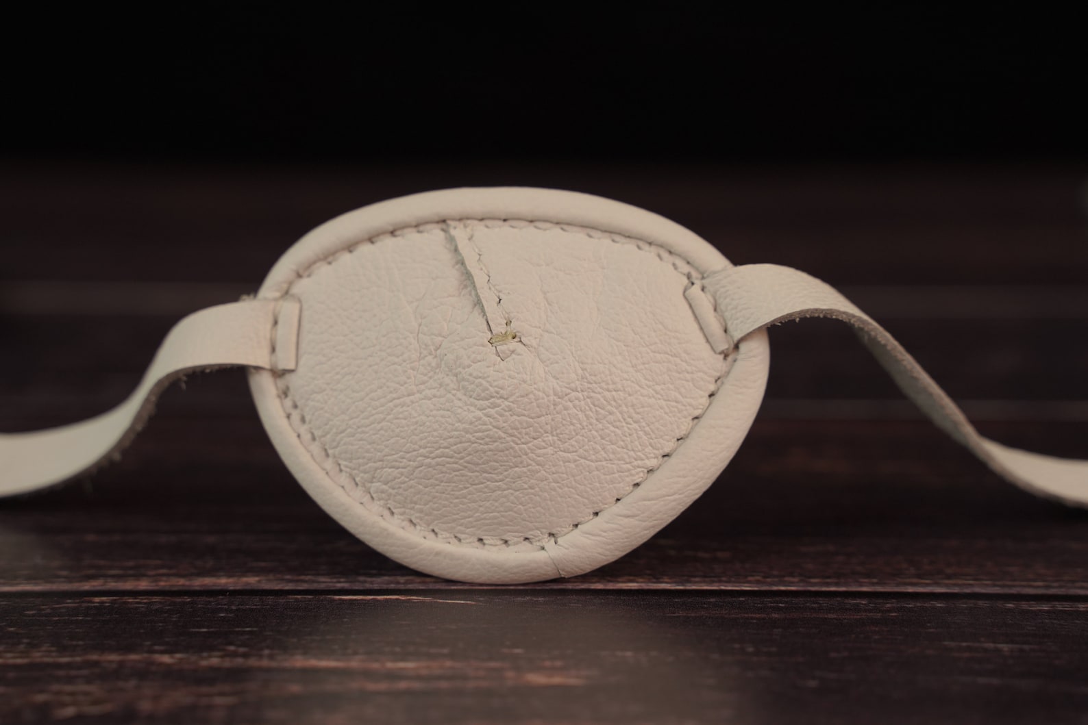 White Leather Eye Patch - Etsy