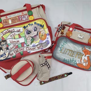 Personalised Diaper Baby Bag Set Pacifier Clip Disney Pixar Marvel Tim ...