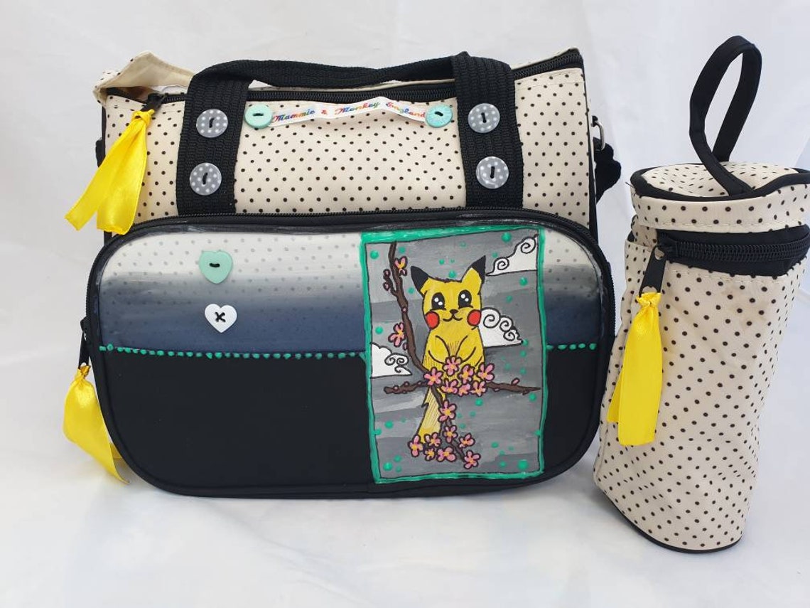 Small Pokémon GO Pikachu Cherry Blossom Baby Mommy Diaper - Etsy