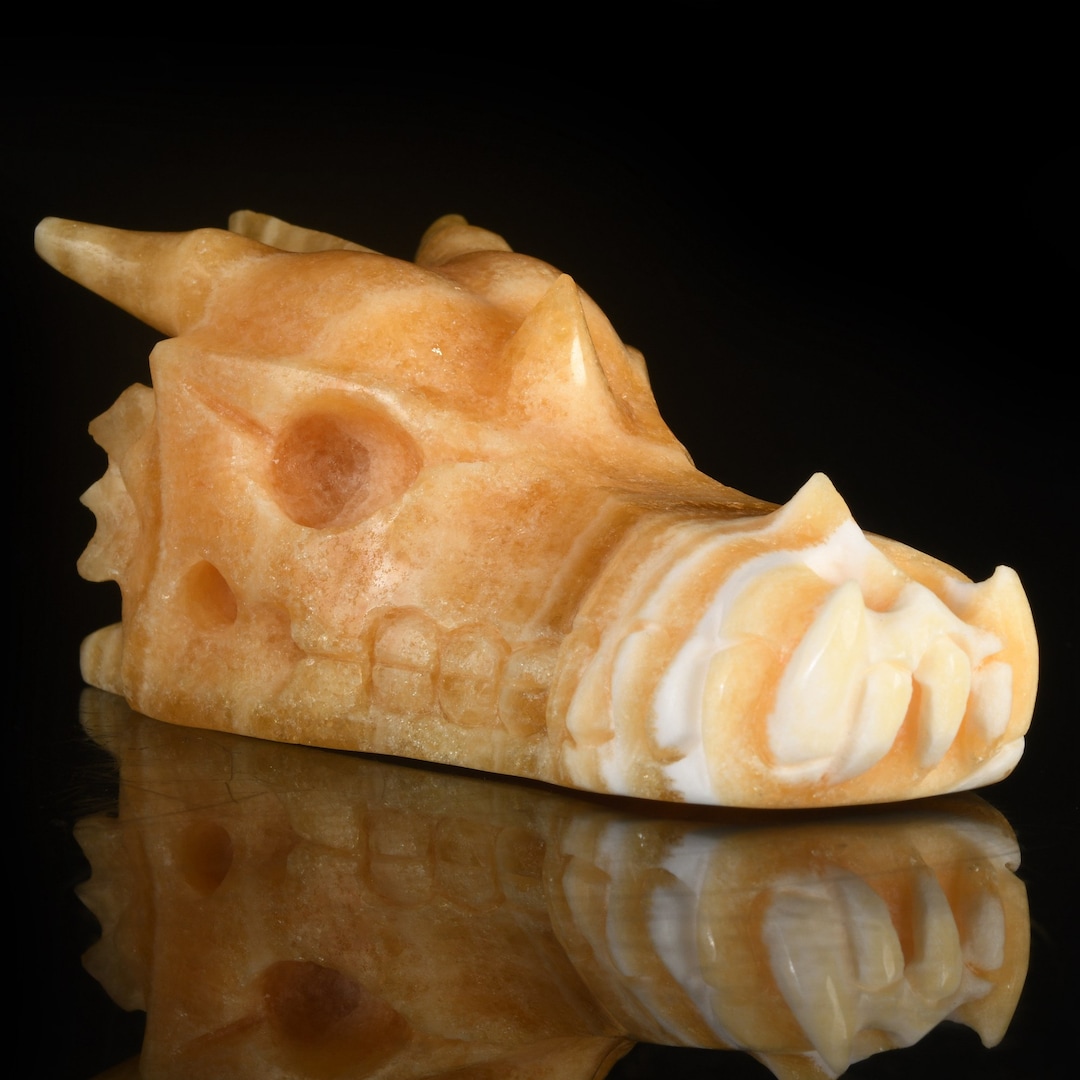 4.13 247g Natural Orange Calcite Hand Carved Dragon - Etsy