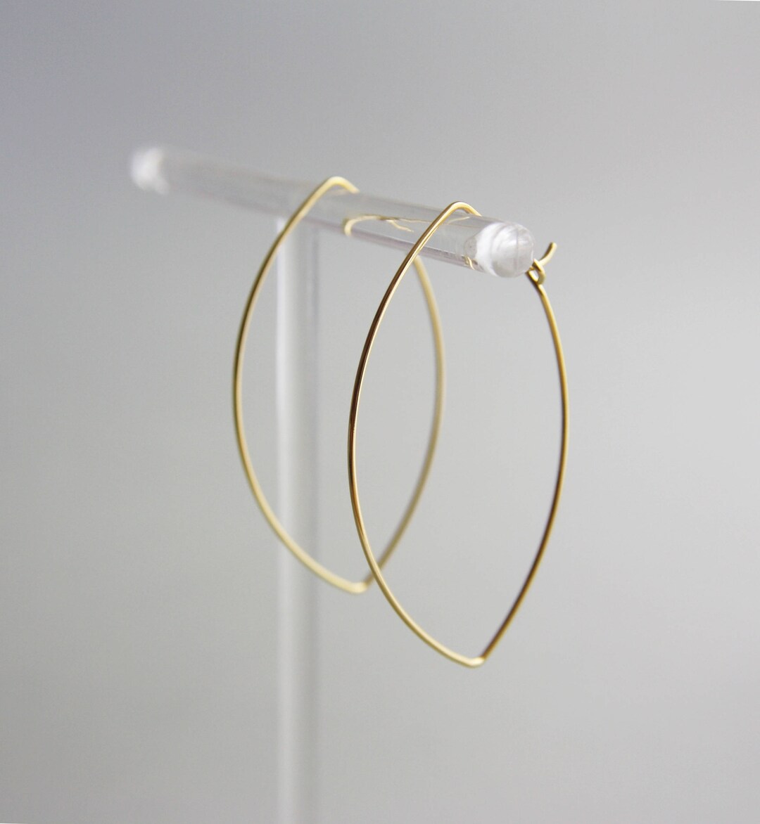 Elegant Gold Plated Hoop Earrings, Drop Earrings, Subtle Earrings ...