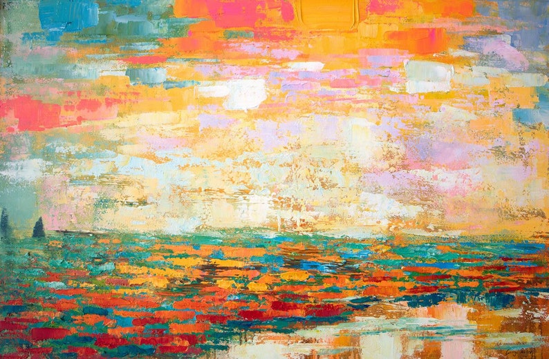 Abstract Oil Painting Oil Painting Living Room Wall Art | Etsy