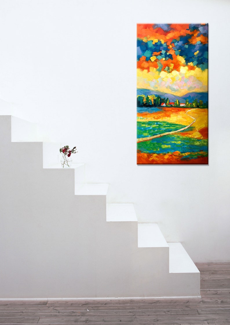 Oil Painting Abstract Landscape Italian Tuscany Original - Etsy