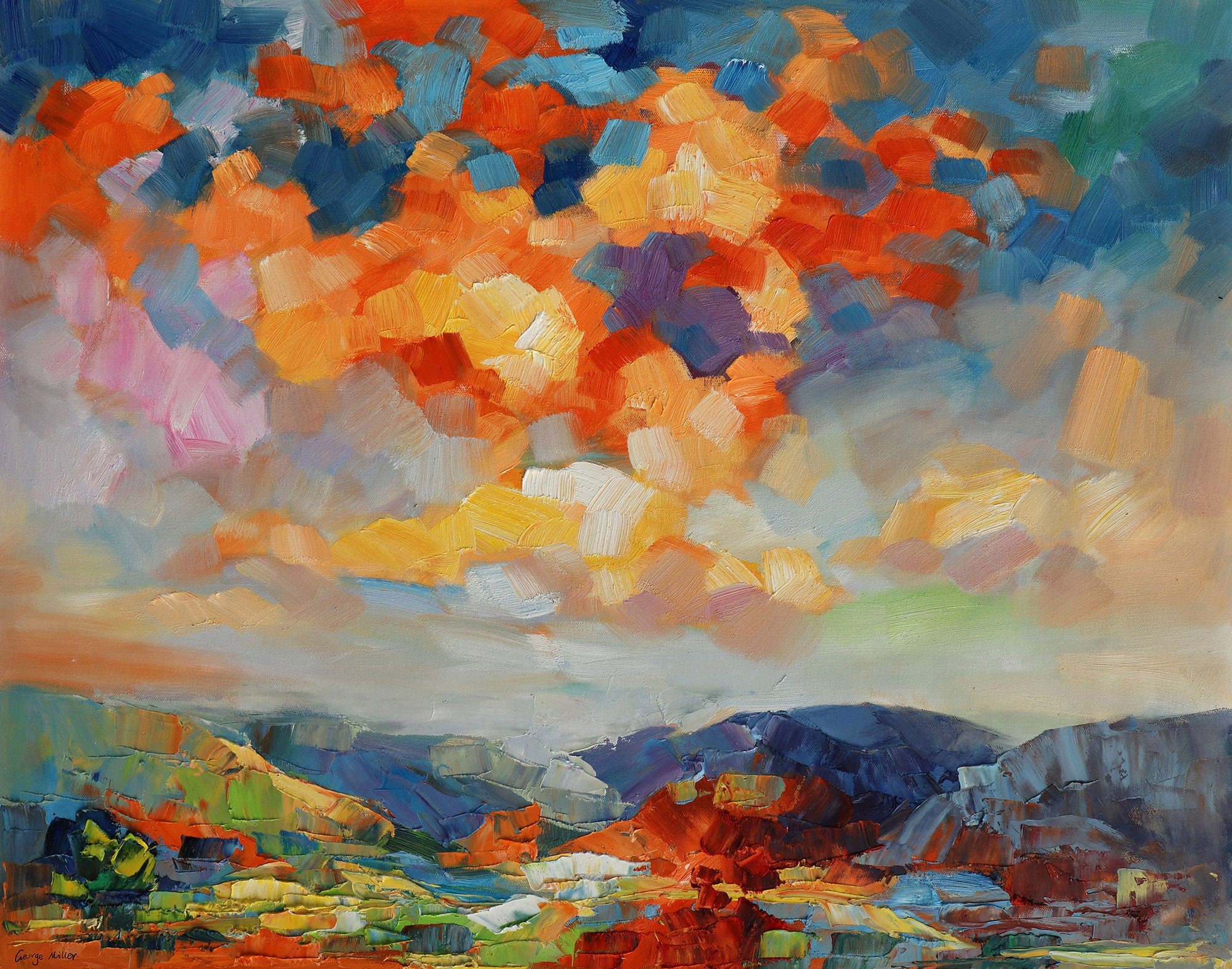 Abstract Acrylic Landscape Painting