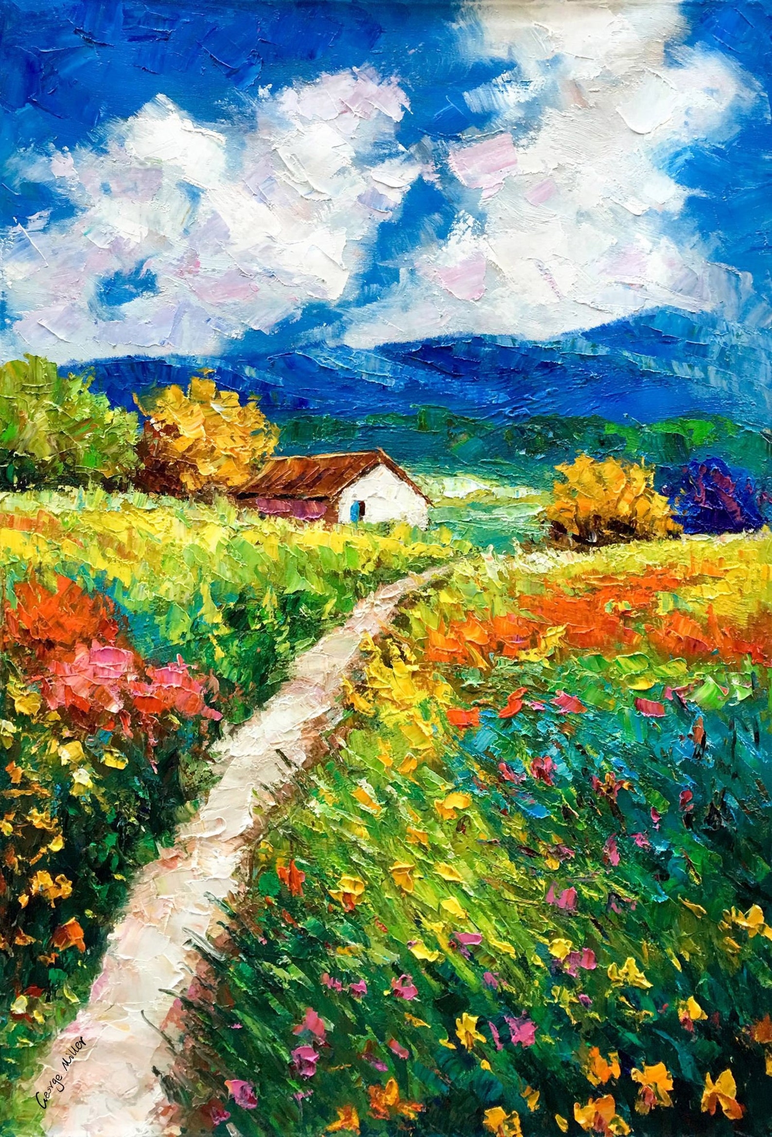 Landscape Oil Paintings Spring Vivid Color Original Oil - Etsy