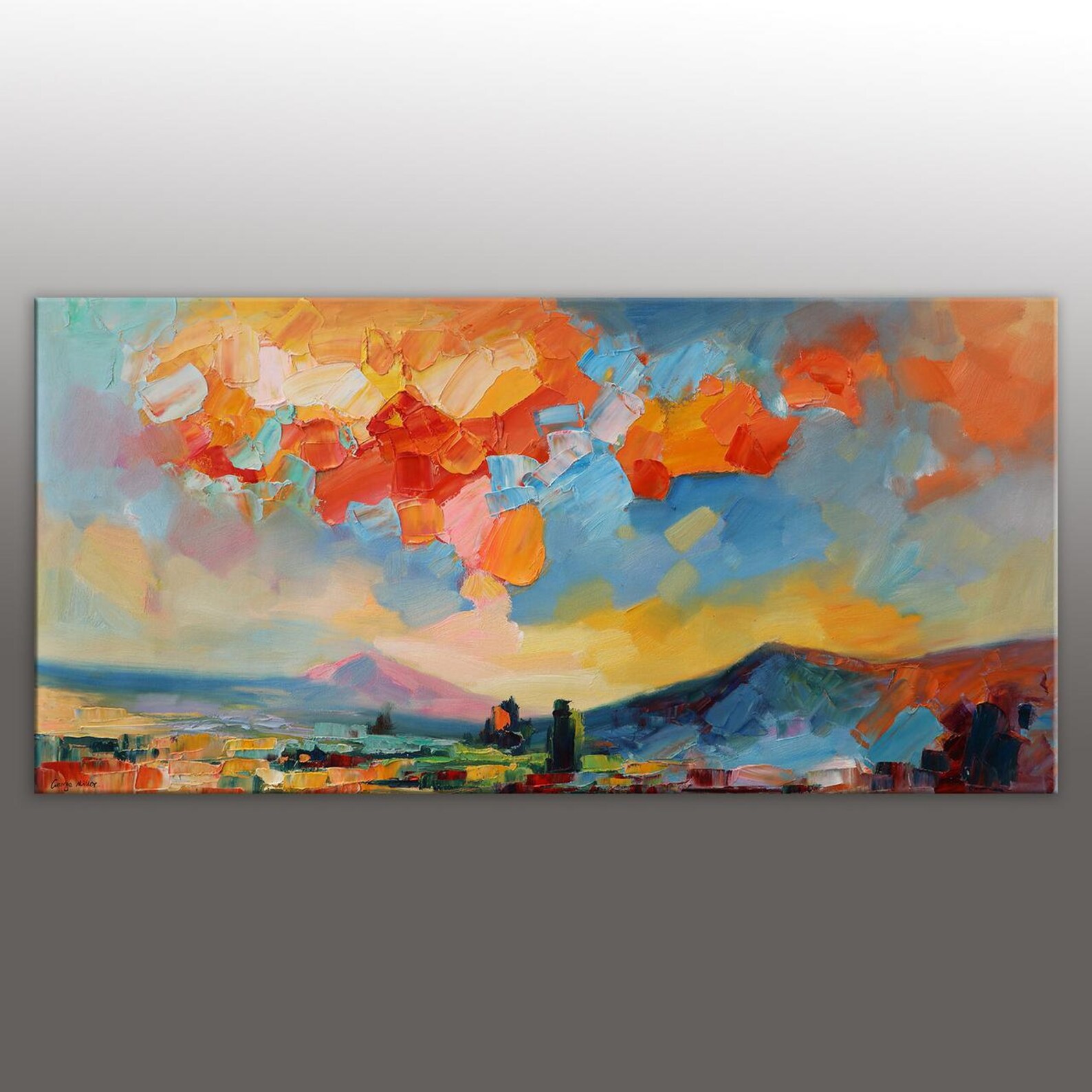 Art Painting Abstract Painting Landscape Art Wall Art - Etsy