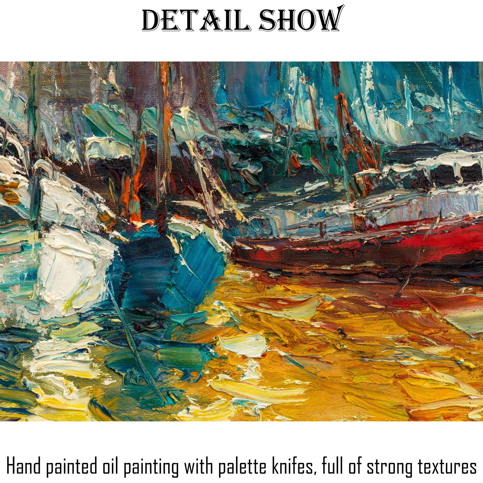 Venice Oil Painting Gondola Landscape Painting Modern - Etsy