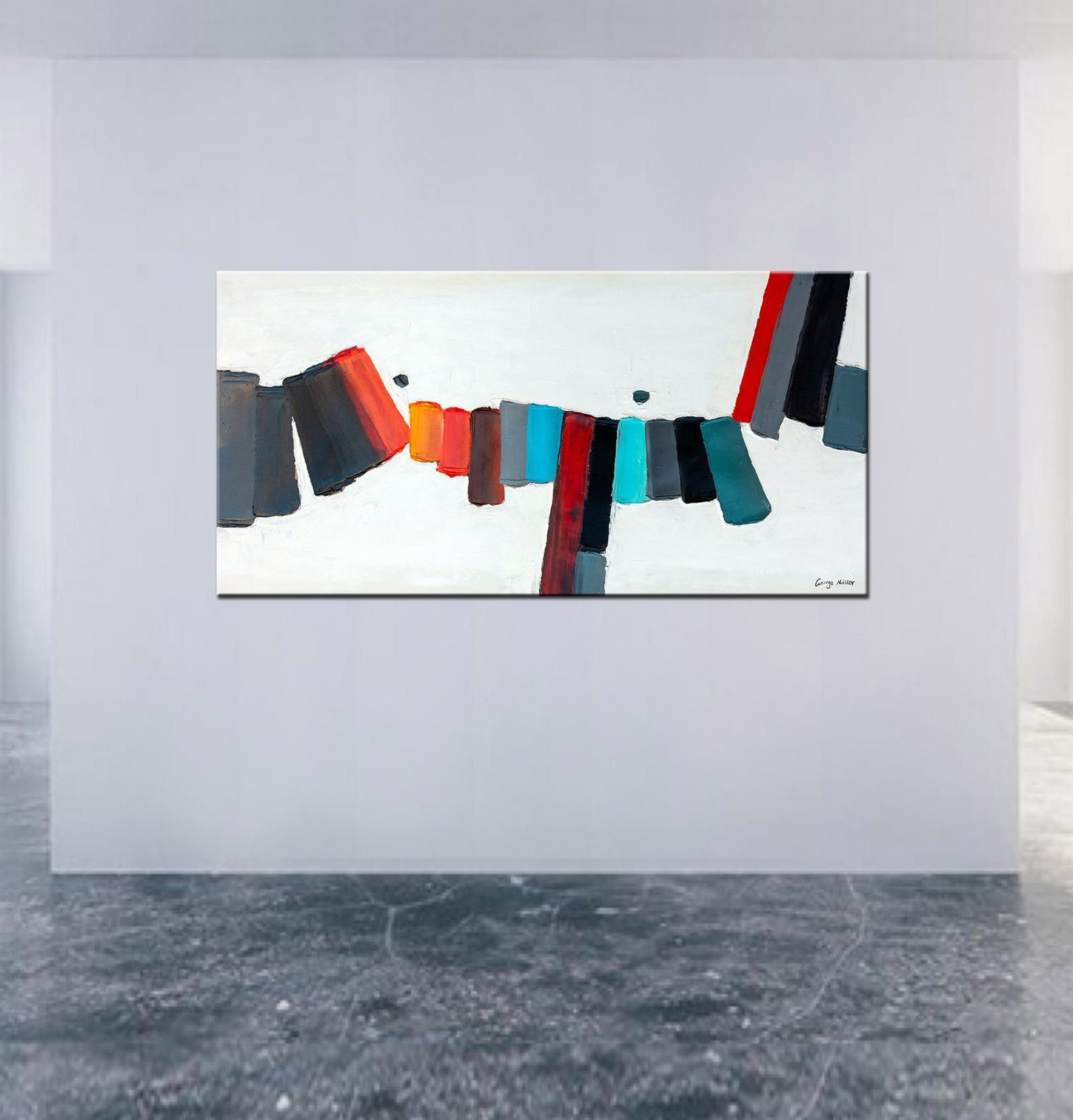 Abstract Painting, Original Abstract Painting, Kitchen Decor, Large ...