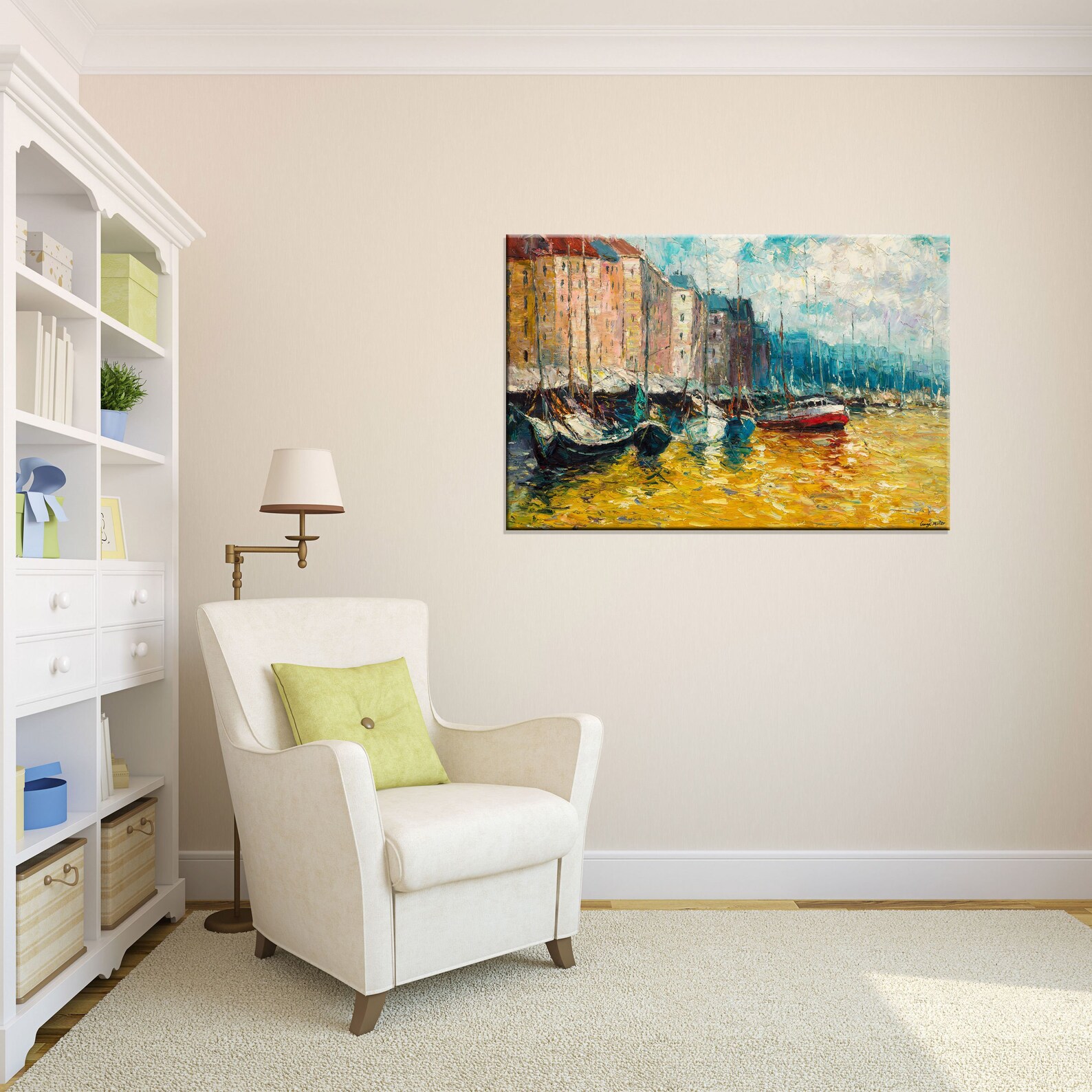 Venice Oil Painting Gondola Landscape Painting Modern - Etsy