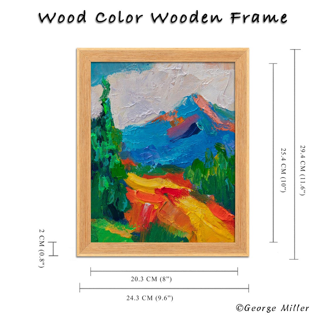 Mountain Path Symphony - Wall Art, Home Decor, Impasto Mountain ...