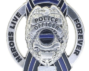 Law Enforcement For the Cure Pink Ribbon Shield Lapel Pin SKU: | Etsy