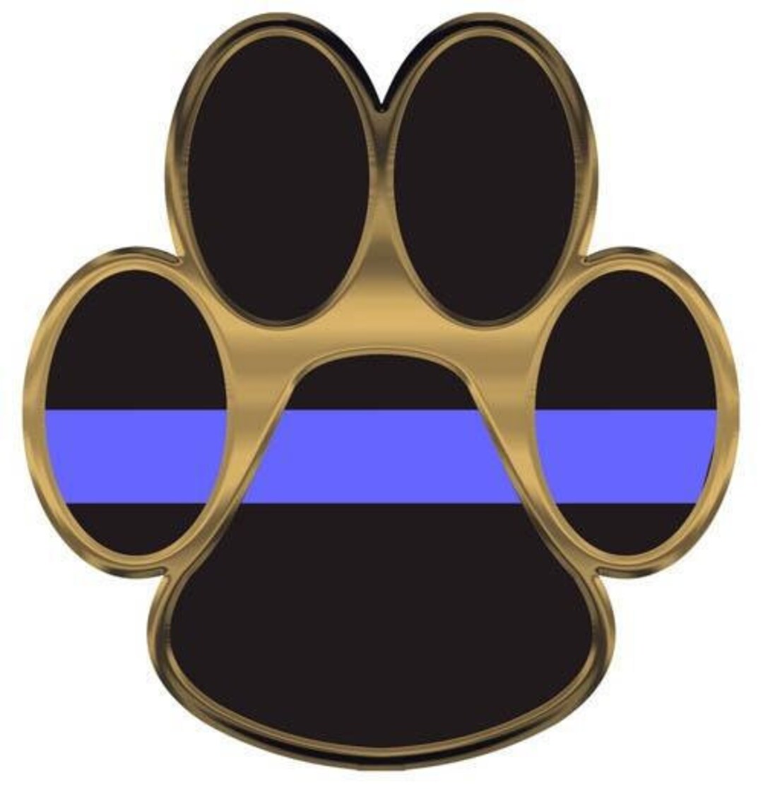 Thin Blue Line K-9 Paw Decal - Etsy