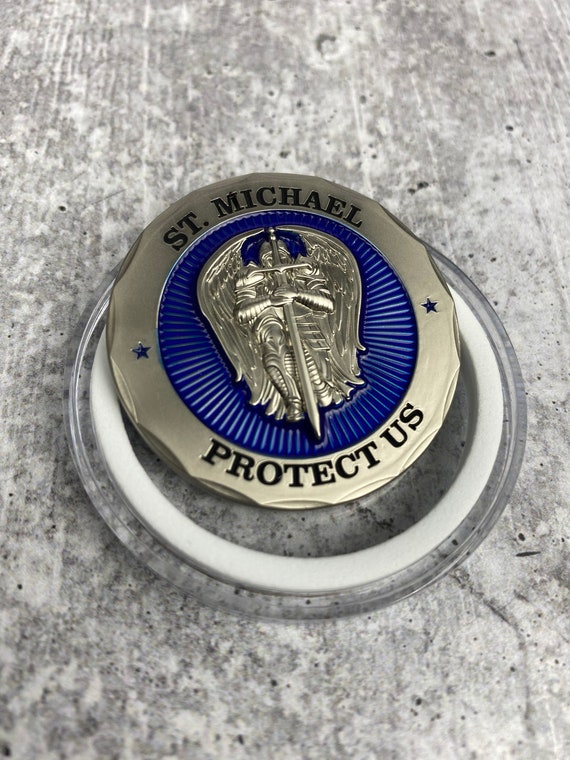 Police Officer Prayer Coin Us Law Police Officer Challenge Coin Saint