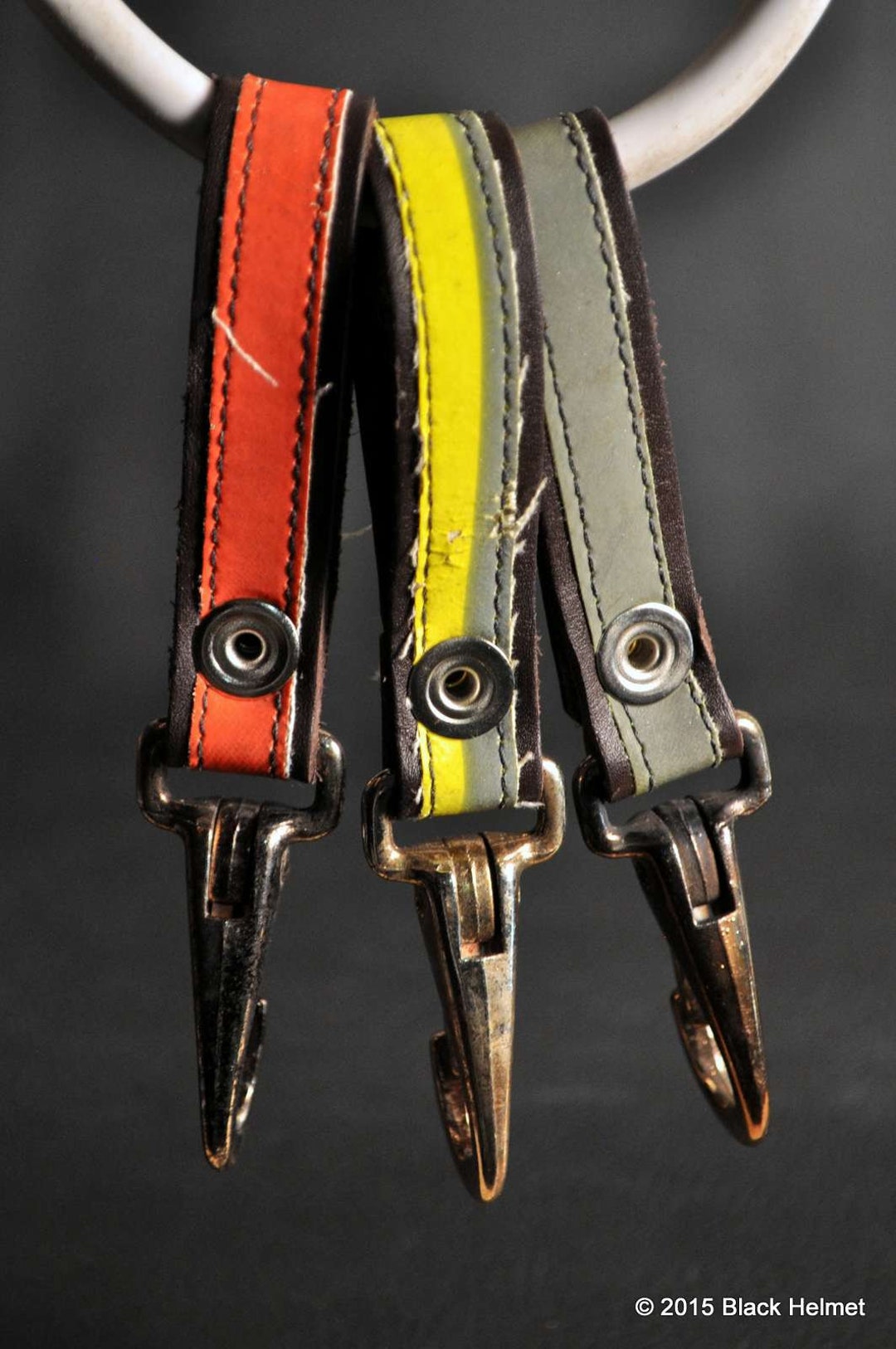 Actual Firefighter Bunker Scraps Key Loop- Black With Orange or Black ...