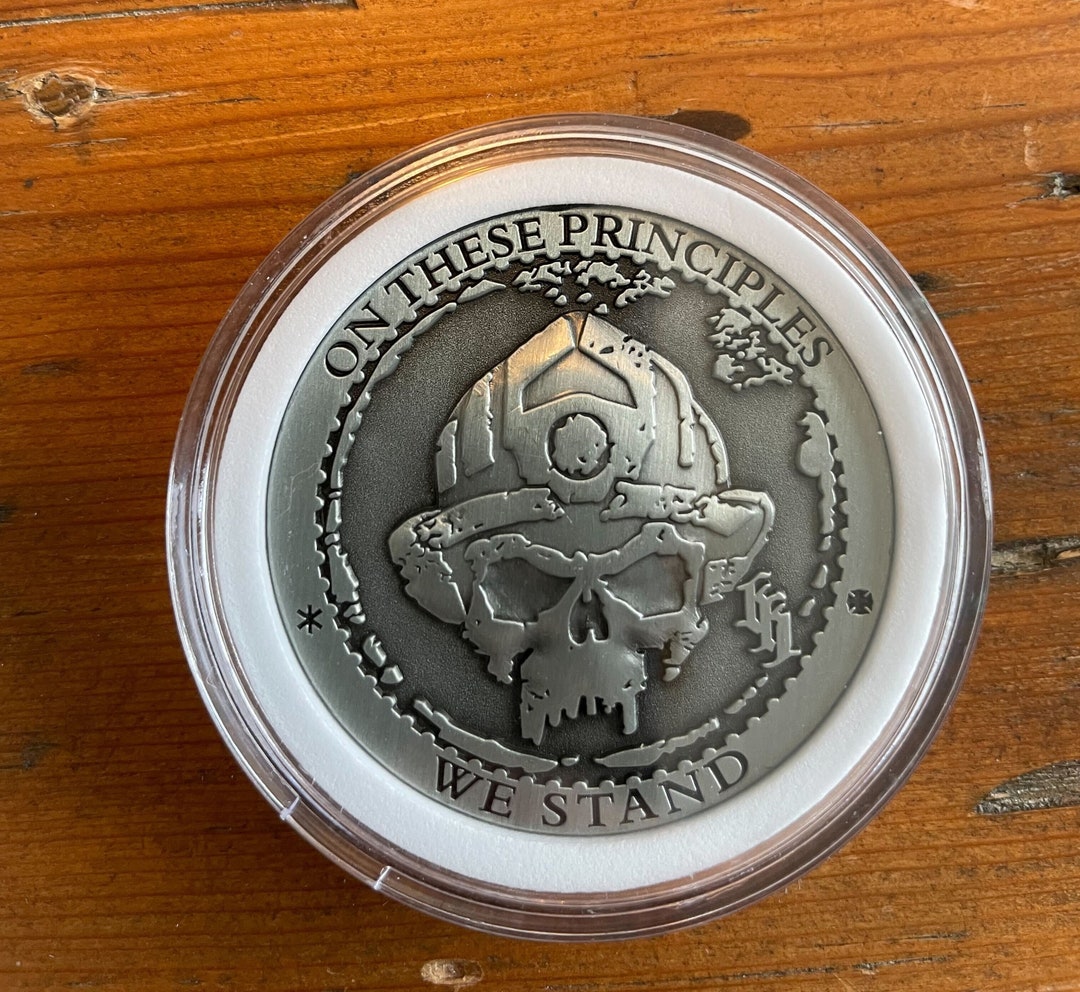 Special 5.00 on These Principles We Stand Thin Red Line Challenge Coin ...