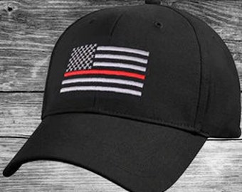 Thin Red Line Fire Fighter American Flag, Fire Wife Distressed Trucker ...