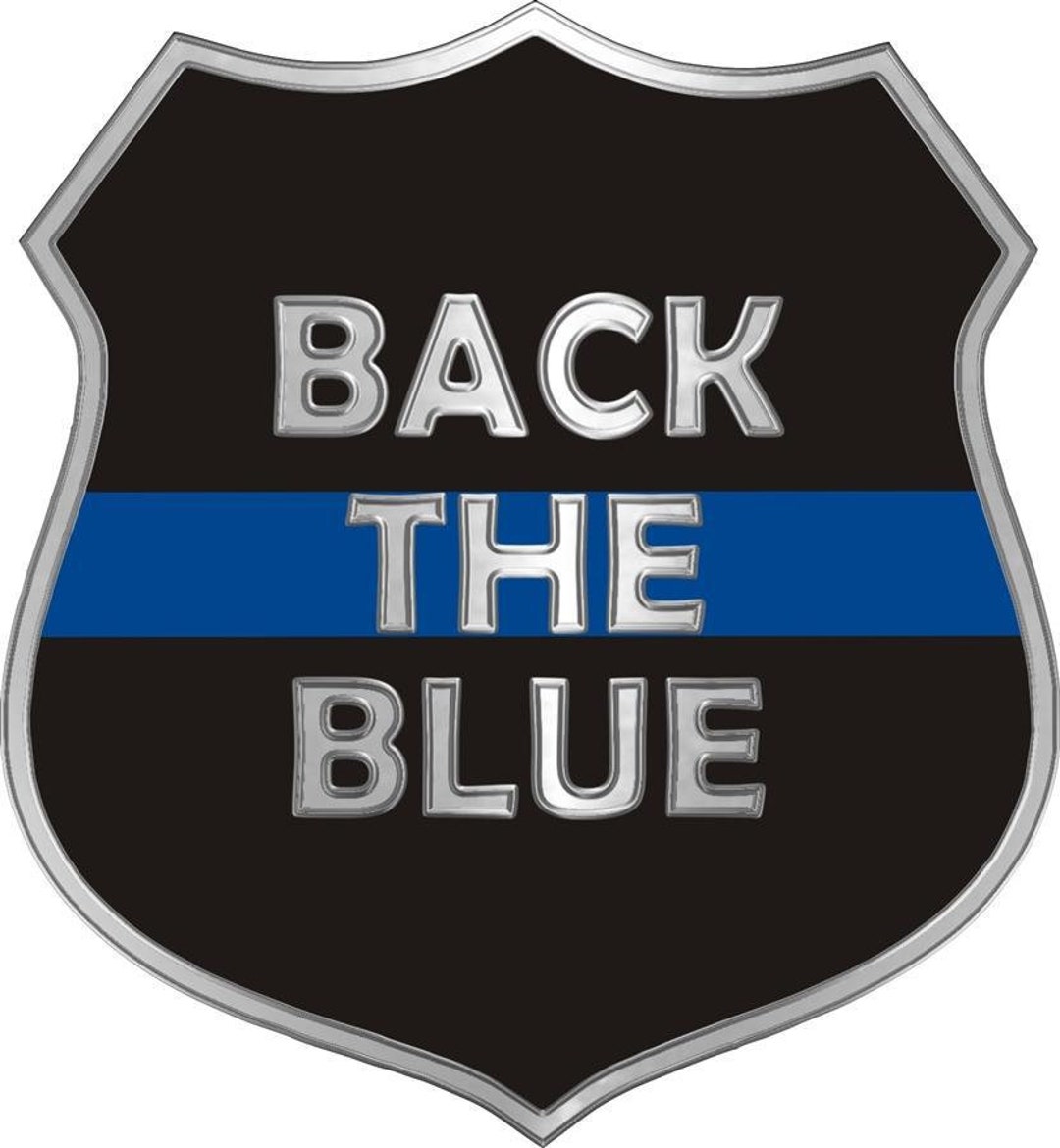 Donation Back the Blue Thin Blue Line Shield Decal - Etsy