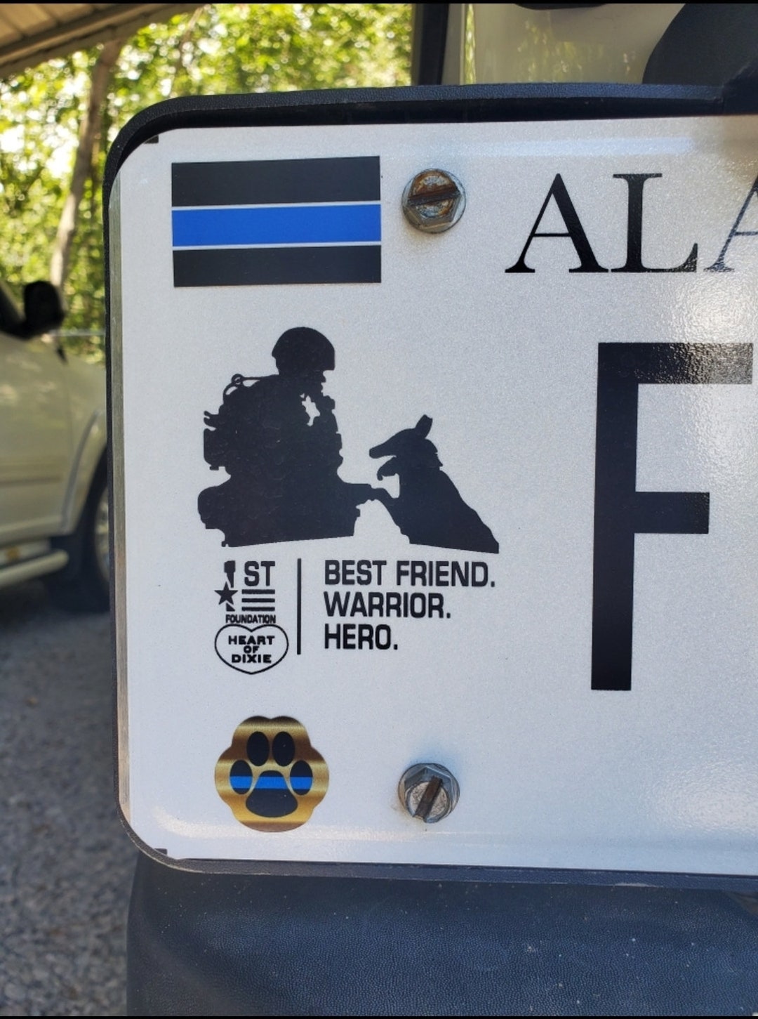 5 Pack of License Plate Decals the Blue Thin Blue Line - Etsy