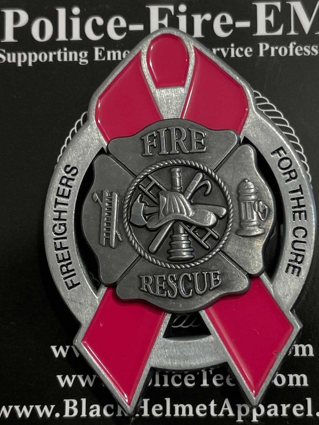 Firefighters for the Cure Pink Ribbon Maltese Cross Lapel Pin - Etsy