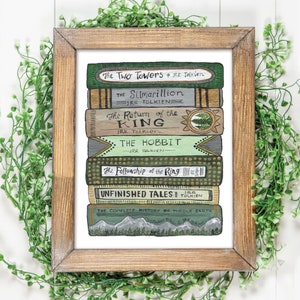 Tolkien Bookstack DIGITAL DOWNLOAD Literary Art Print - Etsy