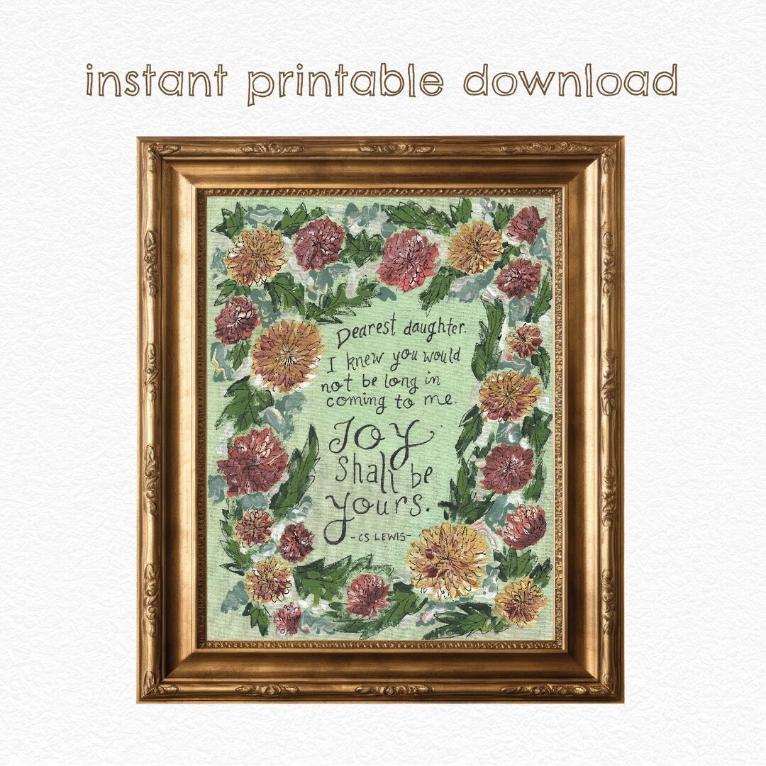 Dearest Daughter DIGITAL DOWNLOAD - Literary Art Print - Etsy