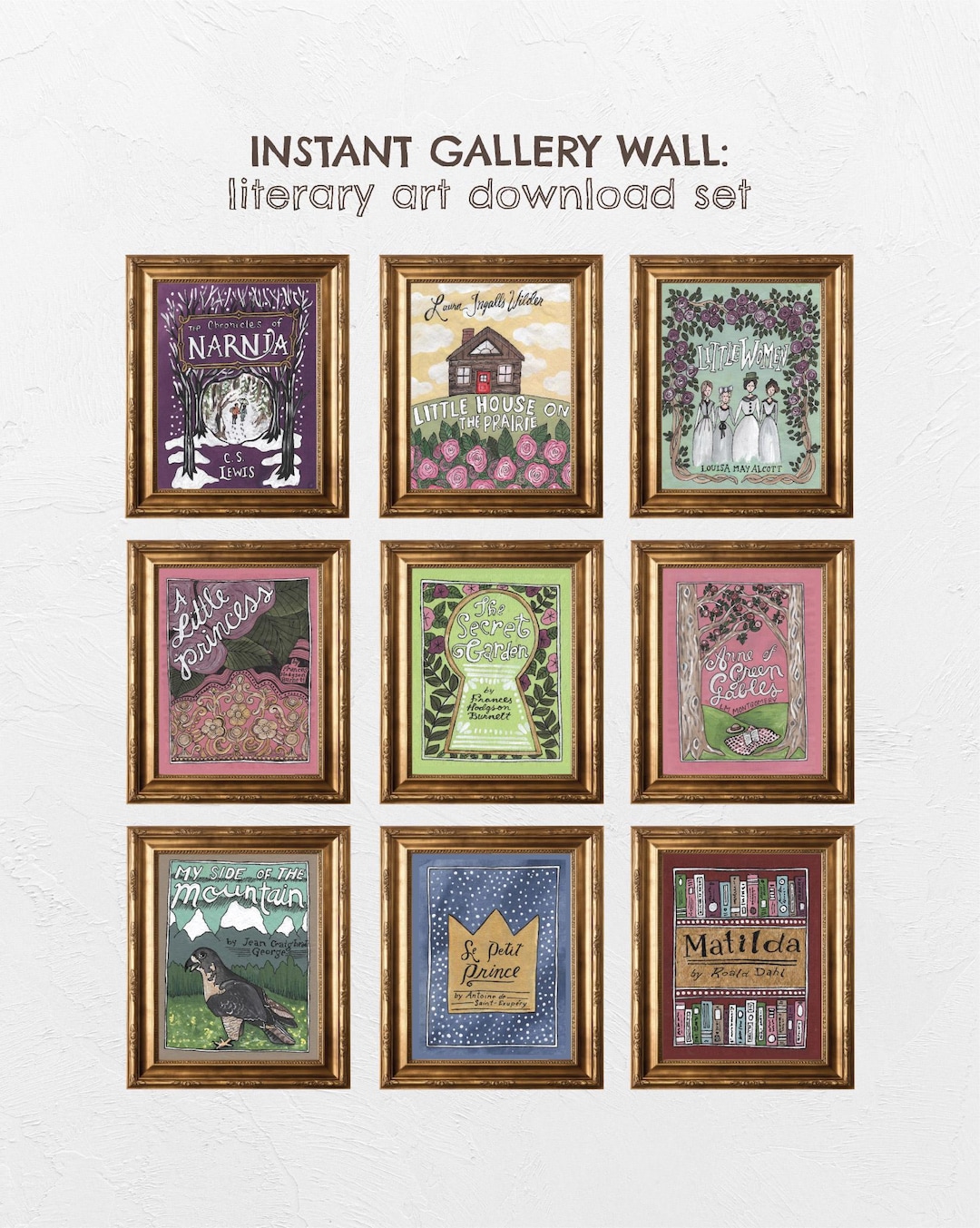 Children's Lit Book Covers (set 2) - Instant Gallery Wall ...