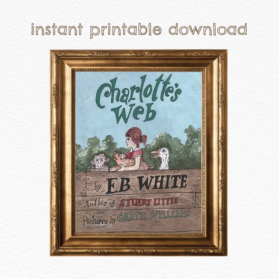 Charlotte's Web DIGITAL DOWNLOAD Literary Art Print - Etsy
