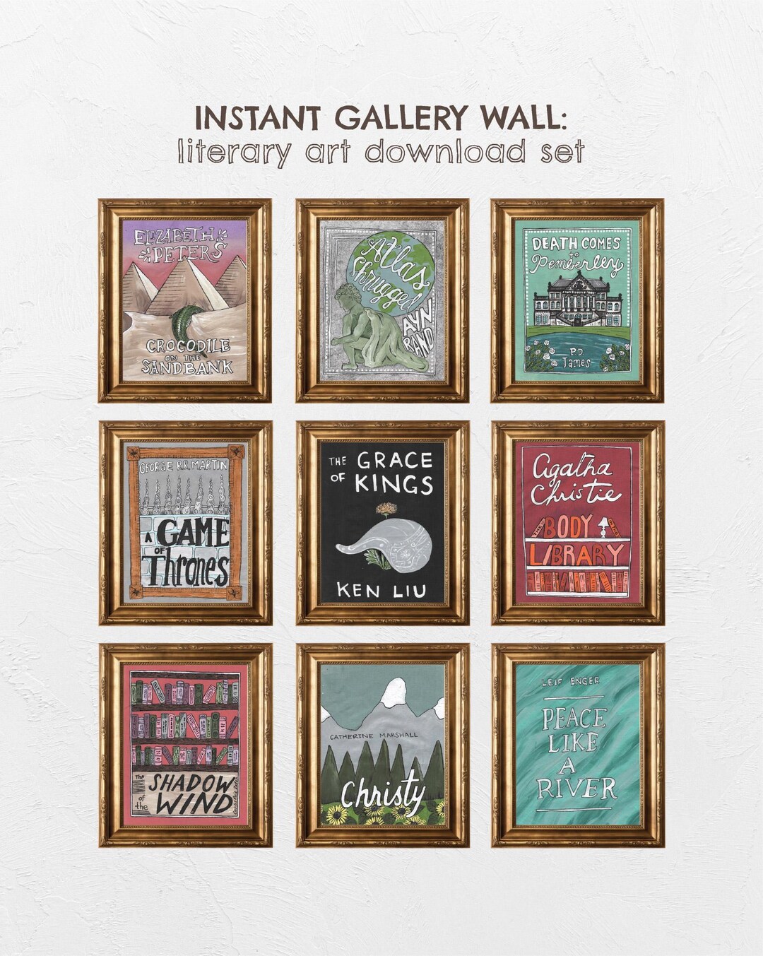Contemporary Book Covers (set 3) - Instant Gallery Wall - Downloadable ...