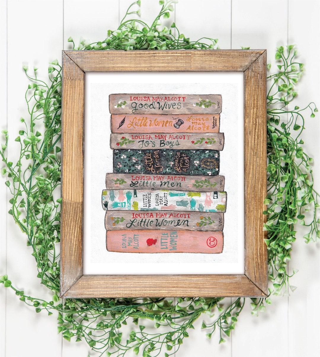 Little Women Bookstack DIGITAL DOWNLOAD Literary Art Print - Etsy
