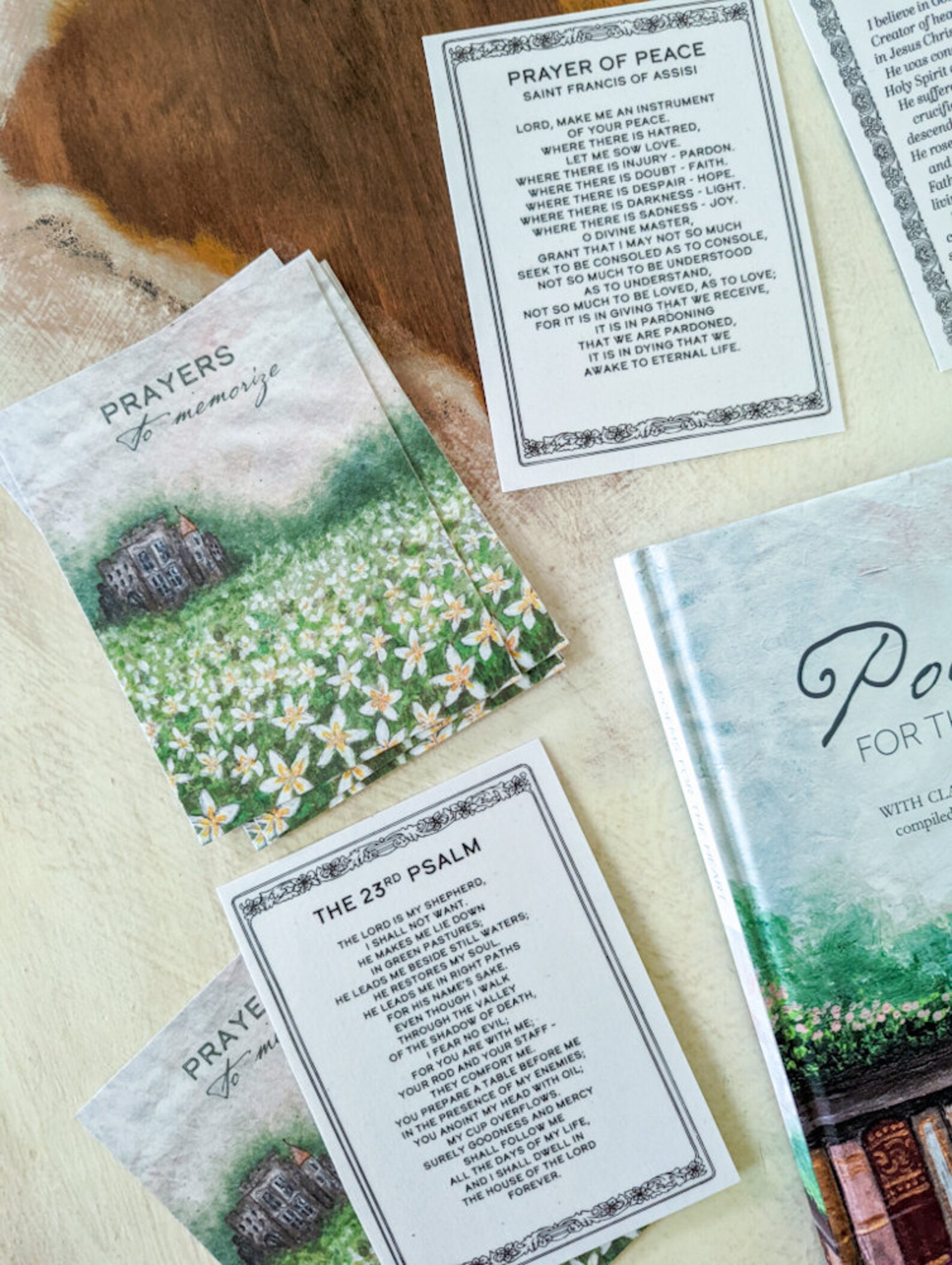 Prayers to Memorize Cards: Set of 8 DOWNLOAD - Etsy