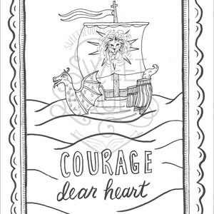 The Dawn Treader COLORING SHEET - Instant Download Printable Literary ...