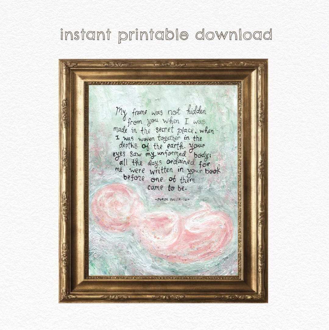 Psalm 139 DIGITAL DOWNLOAD - Literary Art Print - Etsy