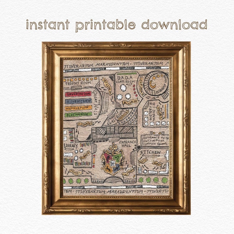 Magical Map DIGITAL DOWNLOAD - Literary Art Print - Etsy