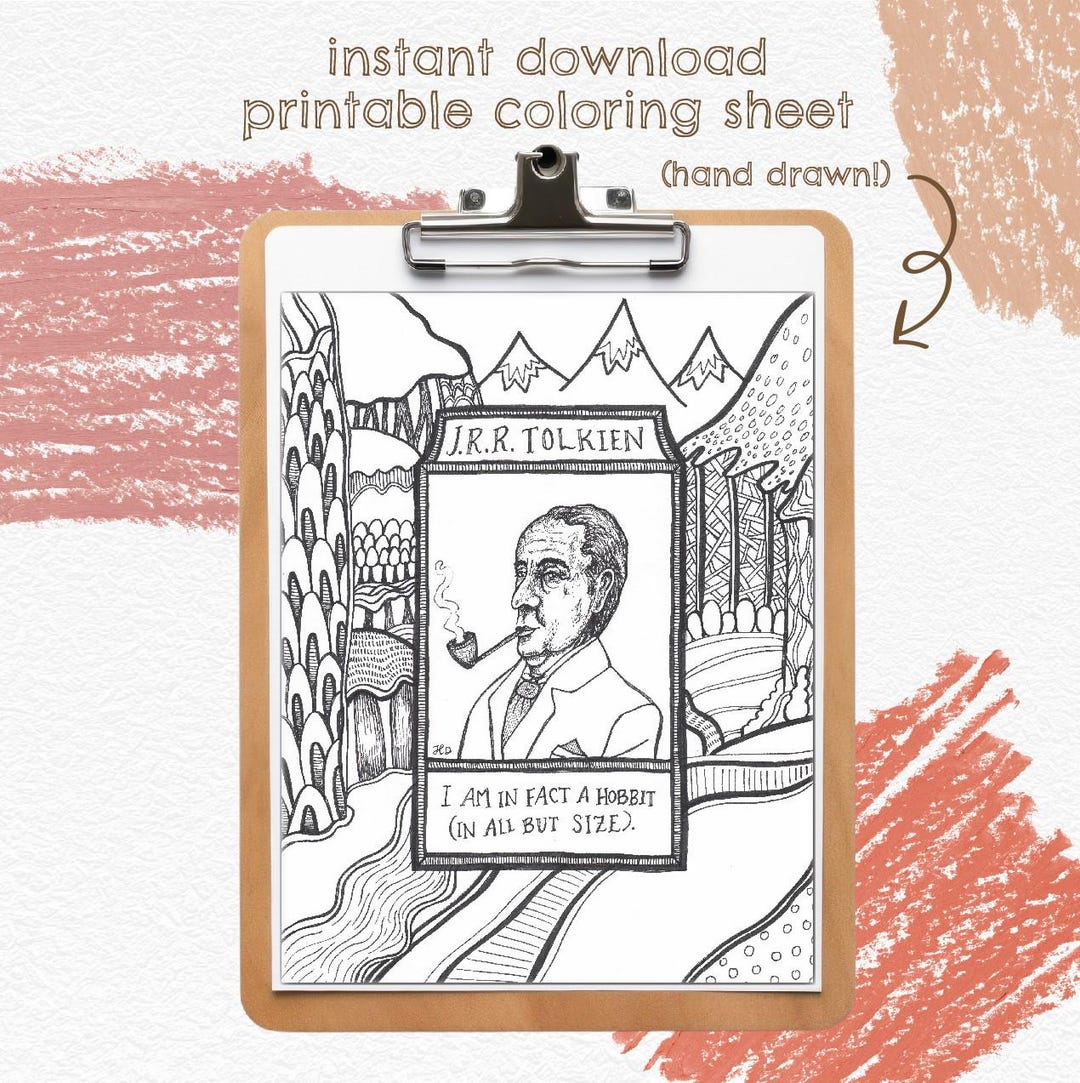 Athelas Fantasy Flower COLORING SHEET Instant Download Printable ...