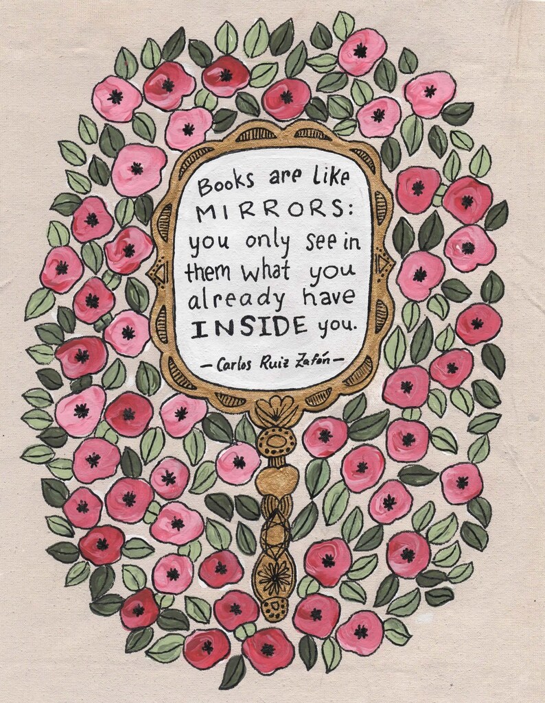 Books Are Like Mirrors DIGITAL DOWNLOAD - Etsy