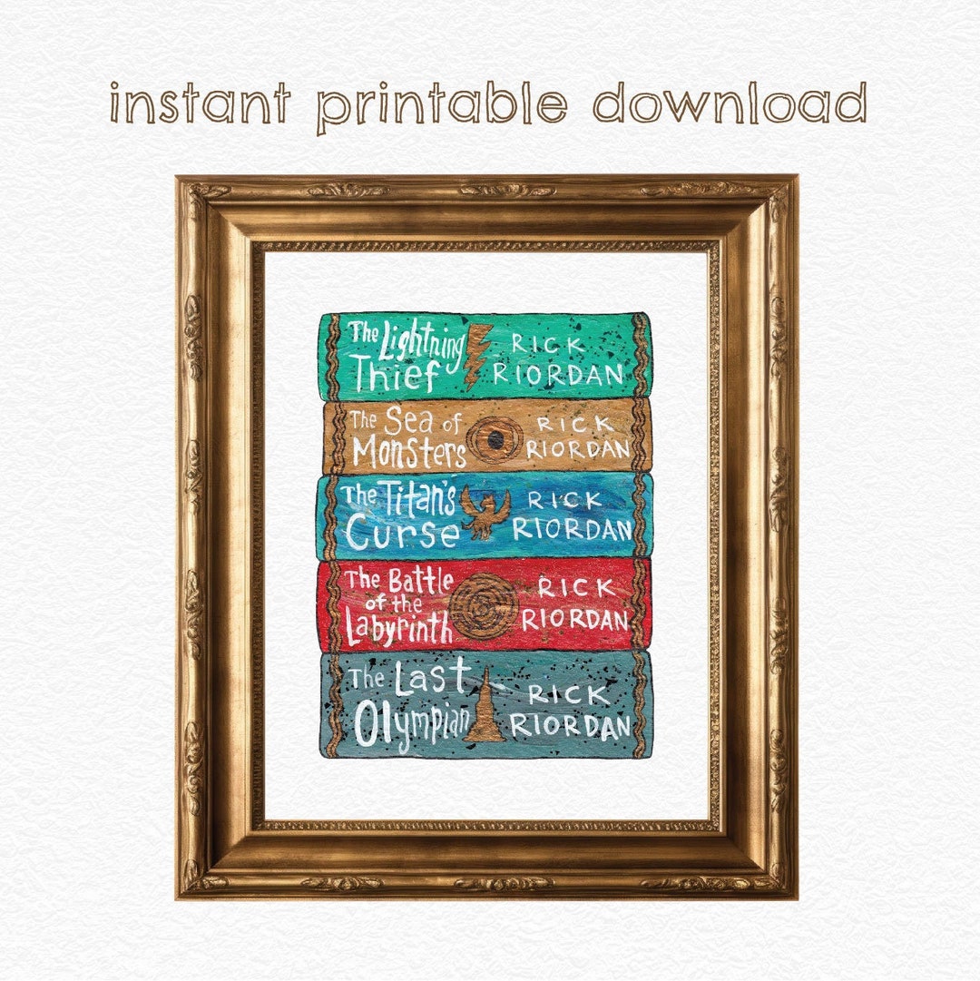 Percy Jackson Book Stack DIGITAL DOWNLOAD - Literary Art Print - Etsy