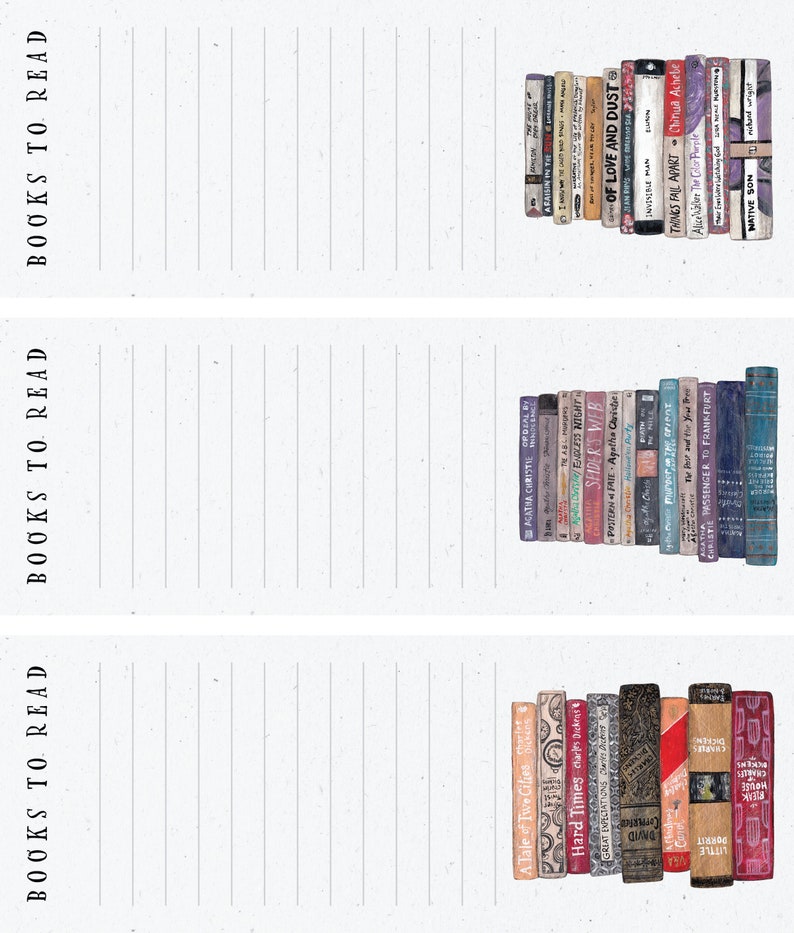Books to Read Bookmark PRINTABLE - Etsy