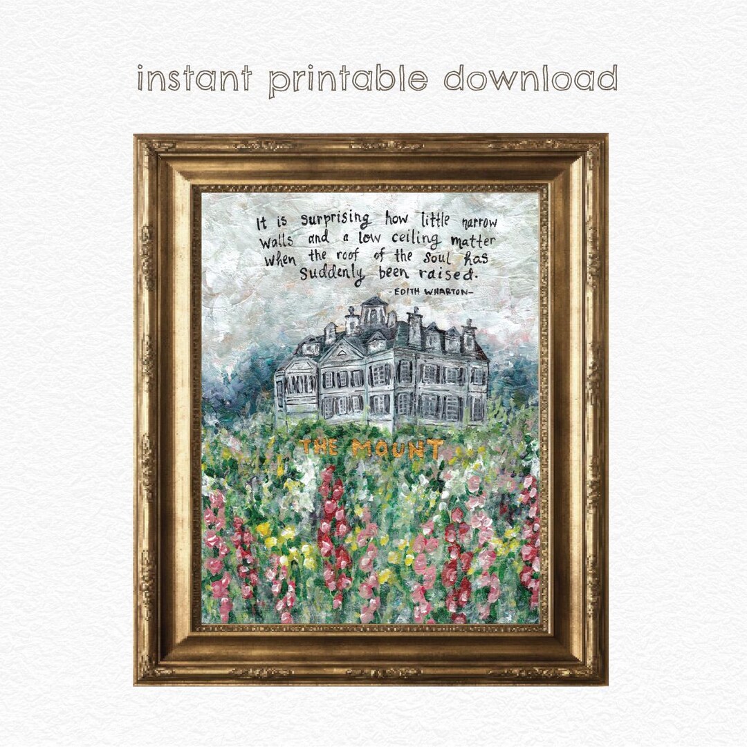 The Mount: Home of Edith Wharton DIGITAL DOWNLOAD - Literary Art Print ...