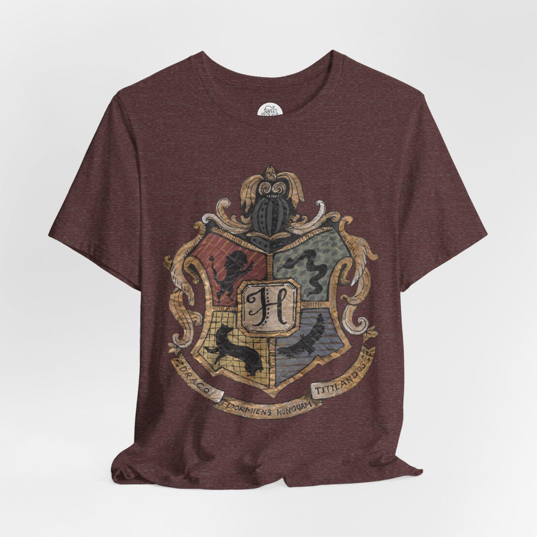 Magical School Crest T-shirt | Hand-drawn - Etsy