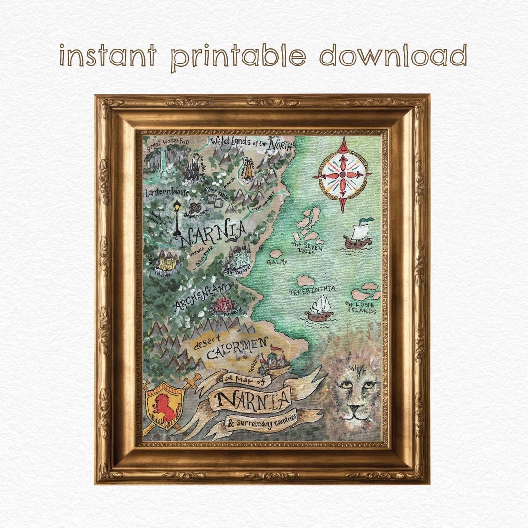 Map of a Fantasy World DIGITAL DOWNLOAD - Literary Art Print - Etsy