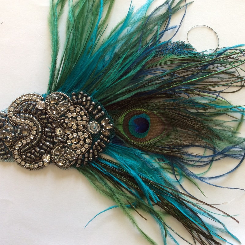 Peacock Headband - Etsy