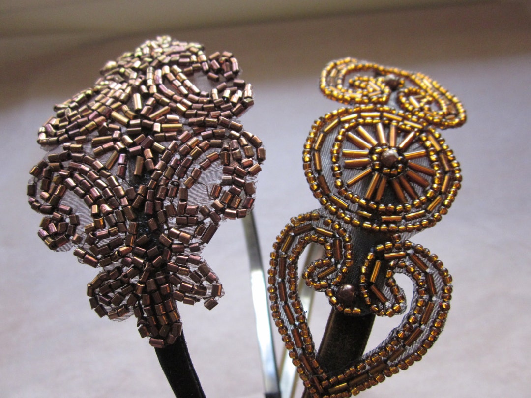 Copper Great Gatsby Headbands, Bronze Fascinator, Alice Band Metal ...